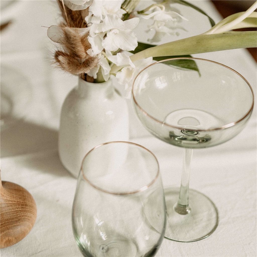 Verre a champagne vert | Decor-by-Glassor.cz